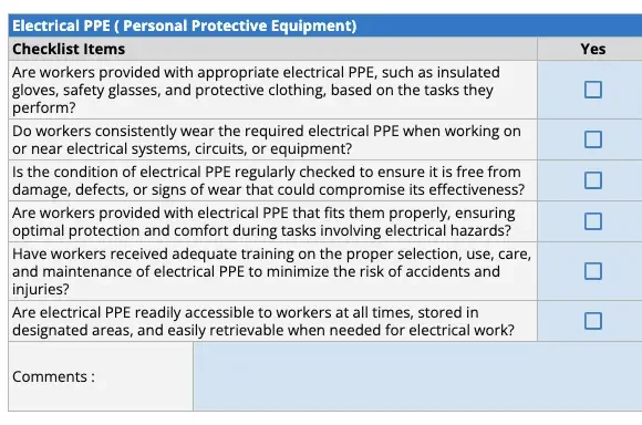 Electrical safety checklist template - Housecall Pro