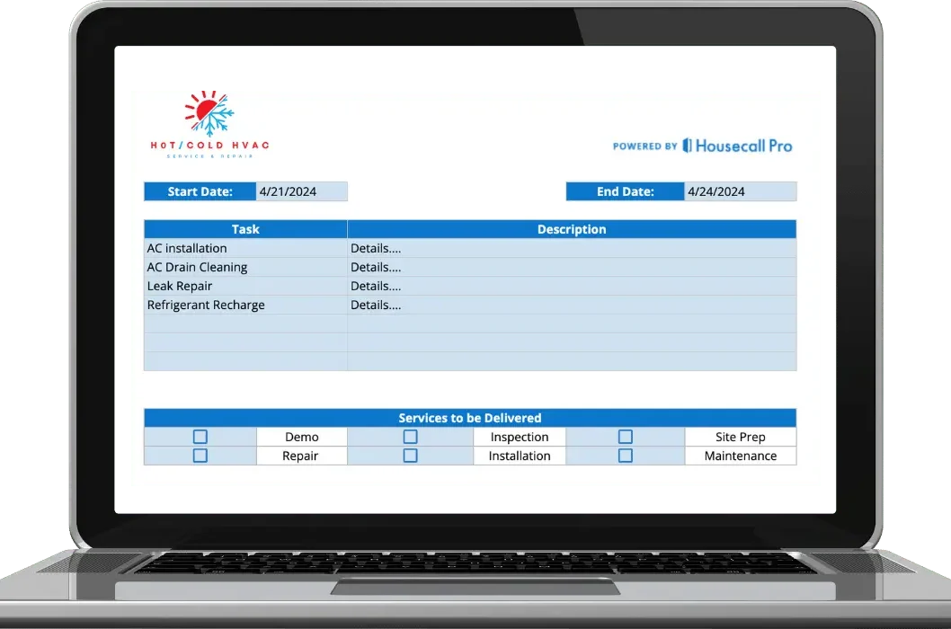 HVAC Scope of Work Template (Free Download) - Housecall Pro