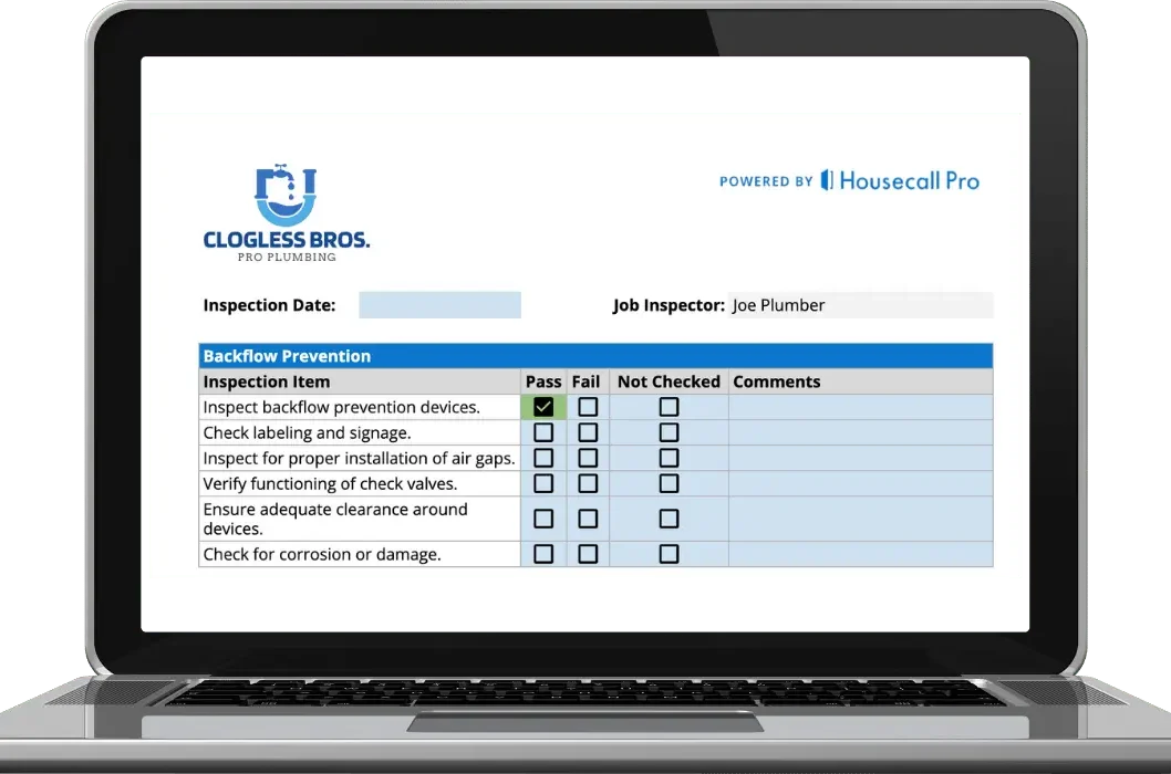 Commercial plumbing inspection checklist template (free download ...