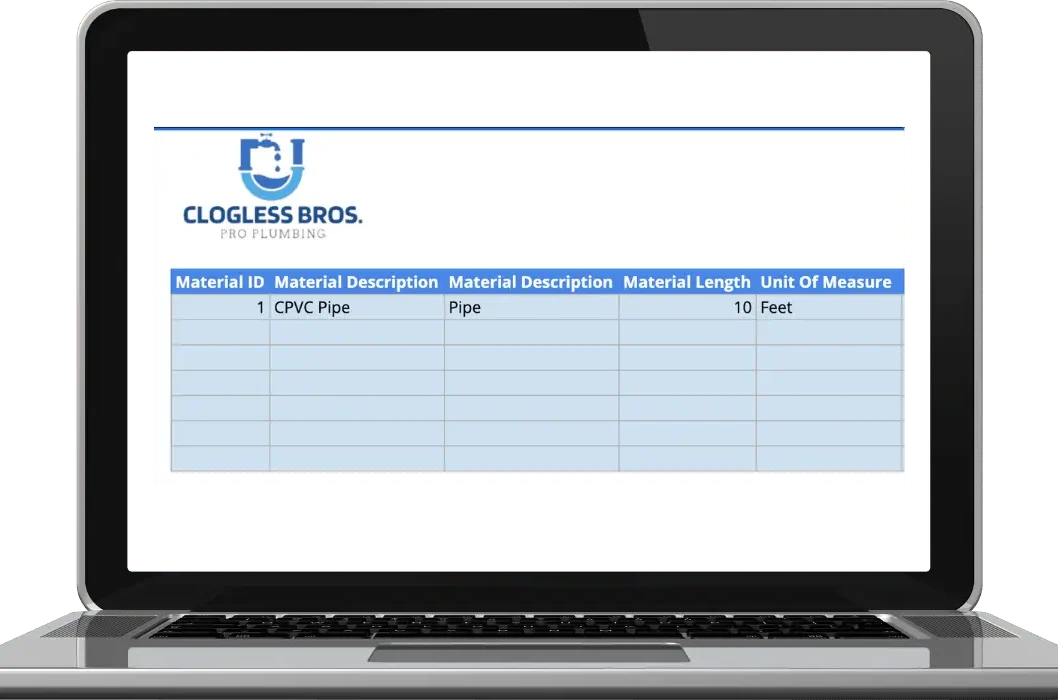 Plumbing material list template (free download) - Housecall Pro