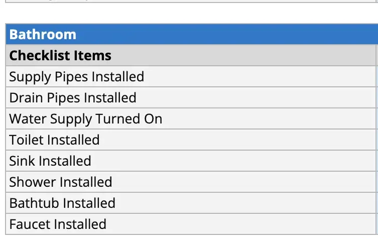 New construction plumbing checklist template (free download ...