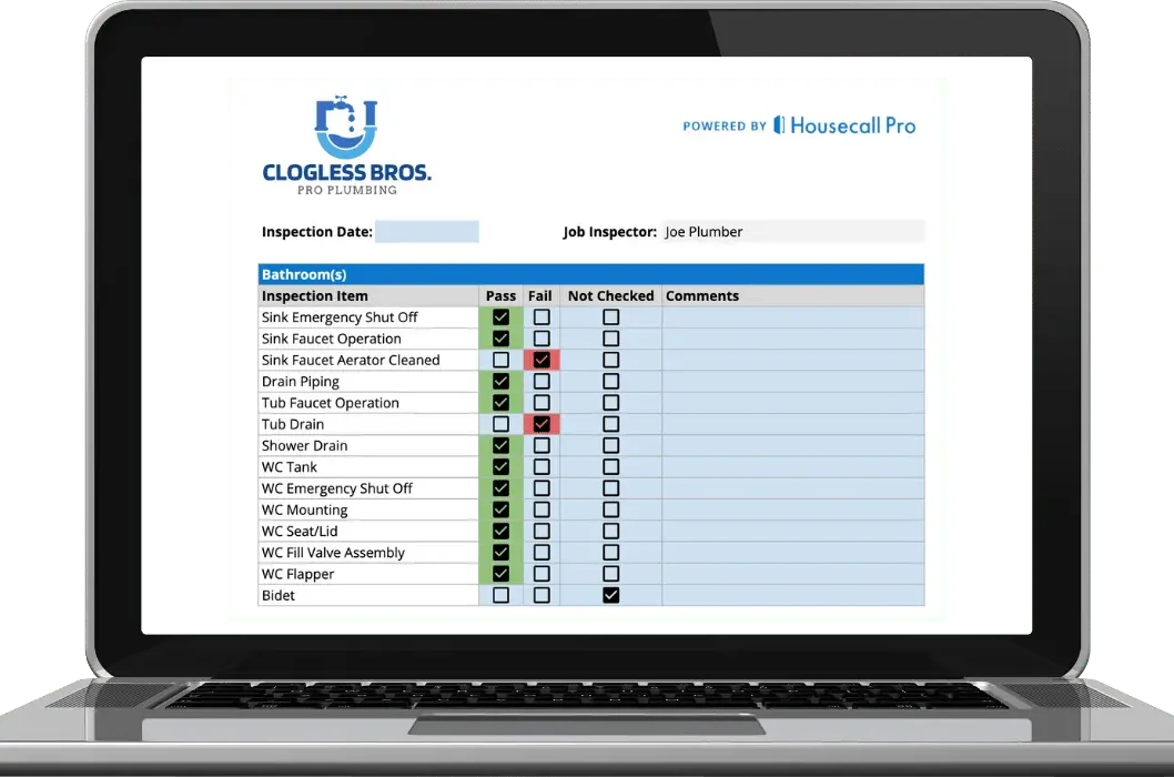 Residential plumbing inspection template (free download) - Housecall Pro