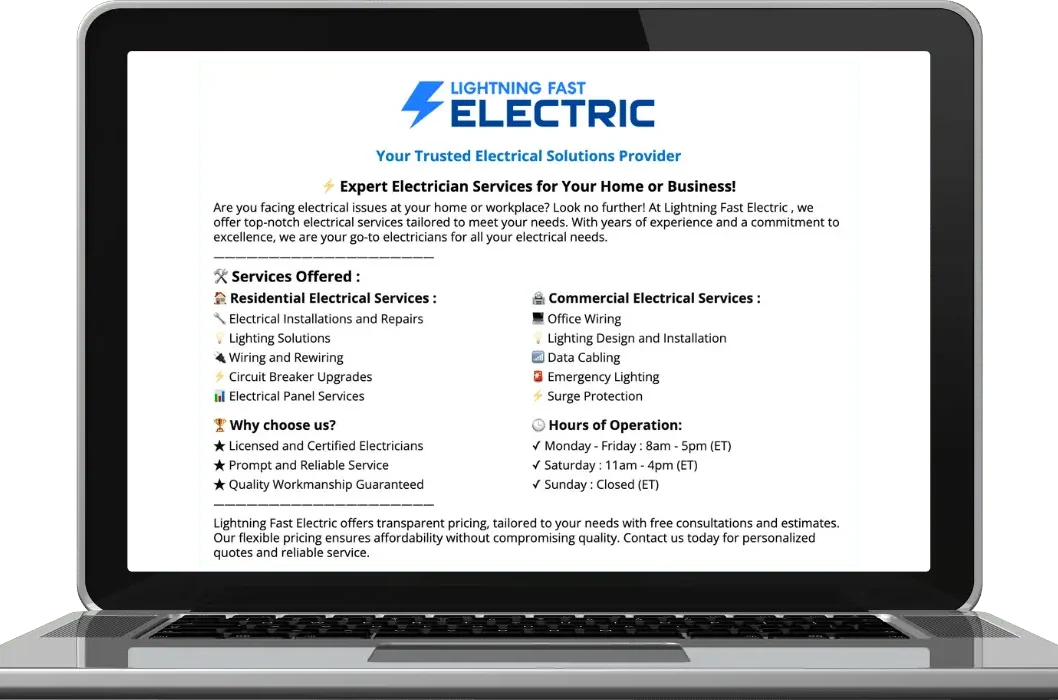Free Electrician Advertisement Template - Housecall Pro