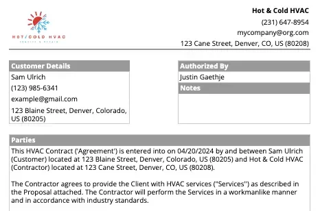 HVAC Contract Template (Free Download) - Housecall Pro