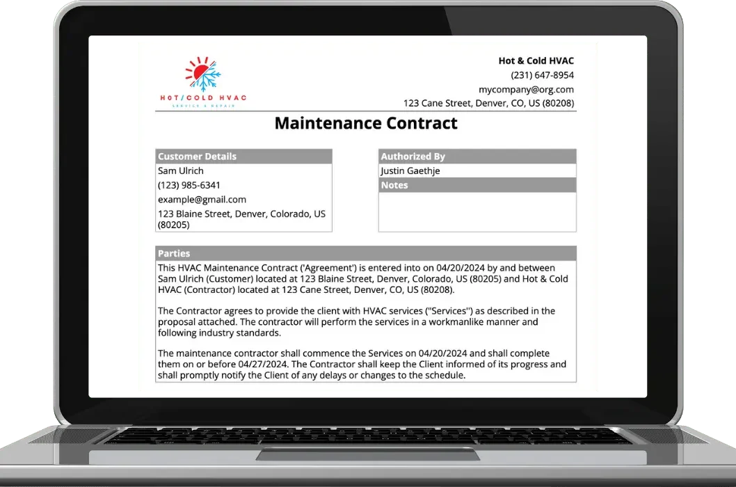 HVAC Maintenance Contract Template (Free Download) - Housecall Pro
