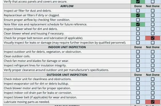 HVAC Quarterly Maintenance Checklist Template (Free Download ...