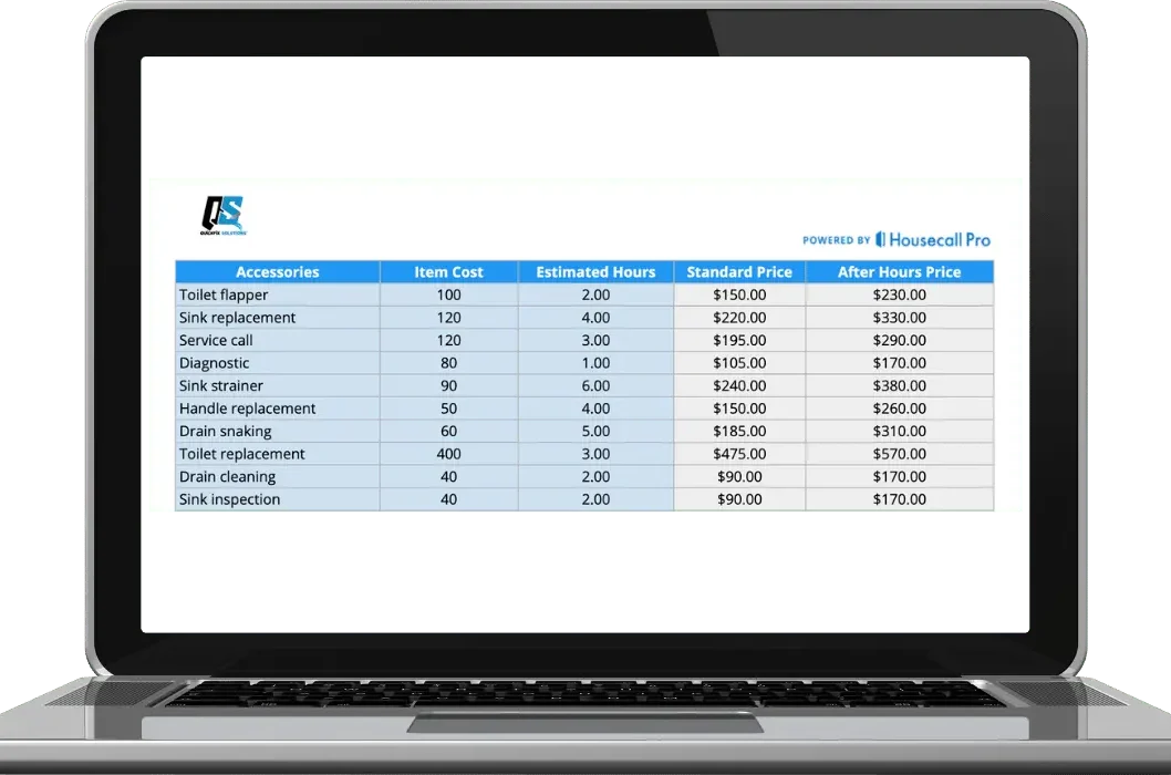 Price book template (free download) - Housecall Pro